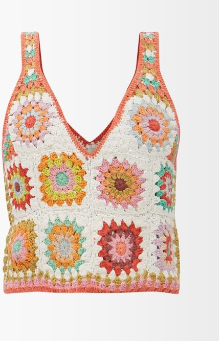 ALÉMAIS Alémais - Floral Cotton-crochet Top - Multi - ShopStyle