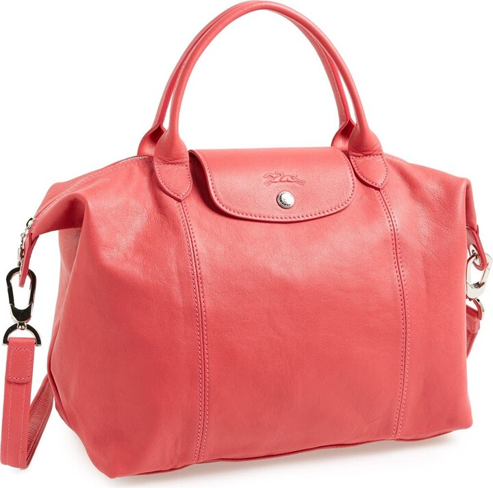 Longchamp 'Le Pliage Cuir' Leather Handbag - ShopStyle Tote Bags