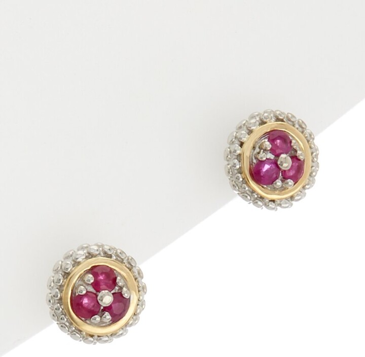 Phillip Gavriel 18K & Silver Ruby Studs - ShopStyle Earrings
