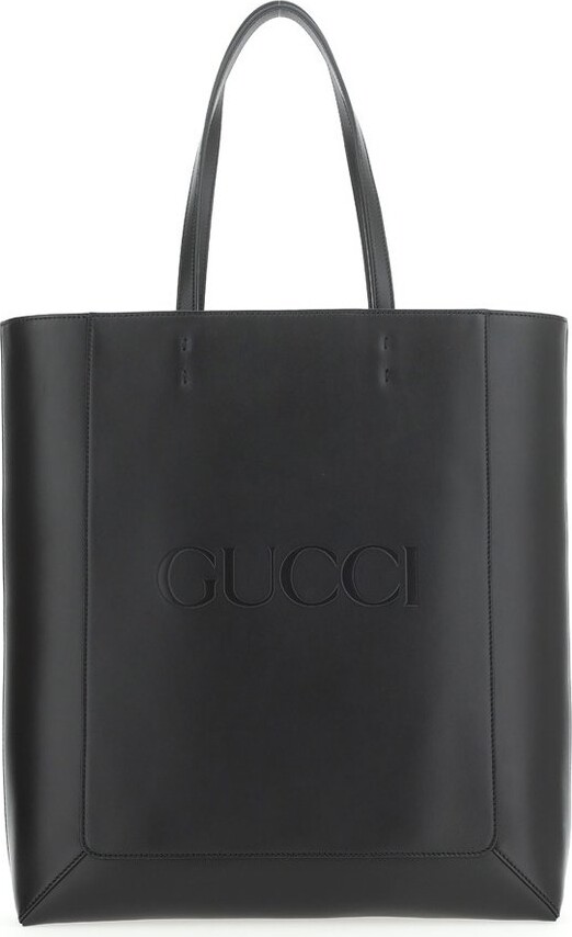 Gucci Logo Embossed Tote Bag - ShopStyle