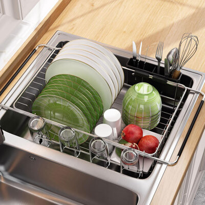 THE GLAMOUR BOUTIQUES Sink Dish Drying Rack - Use For Countertops & In ...