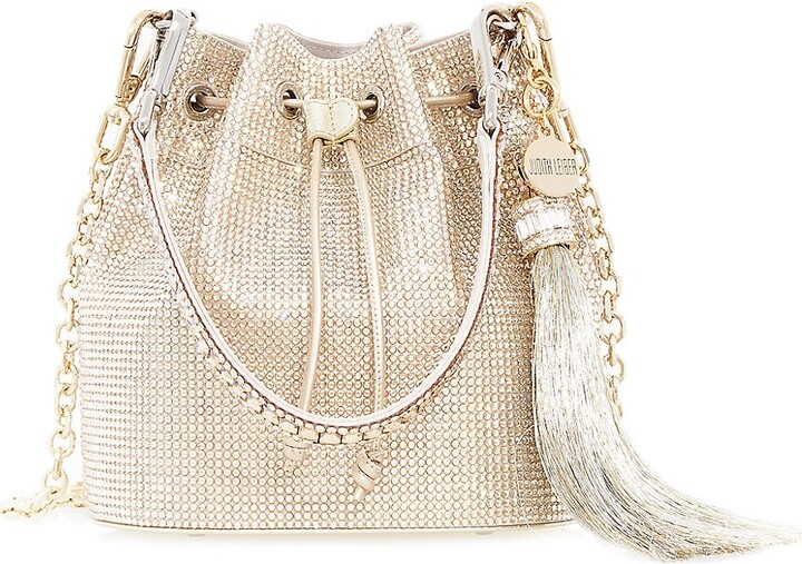 Judith Leiber Piper Crystal-Embellished Bucket Bag - ShopStyle