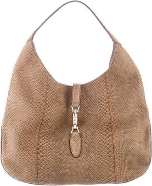 Gucci Python Large Jackie O Shoulder Bag - ShopStyle
