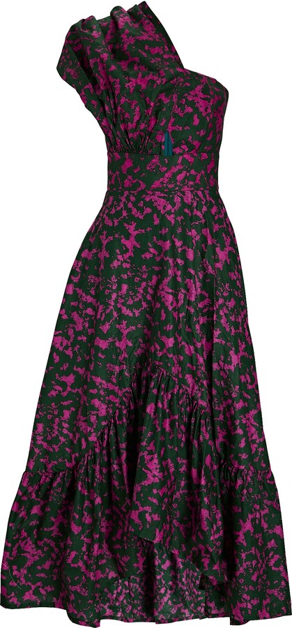 SIKA Beeko One-Shoulder Printed Maxi Dress - ShopStyle