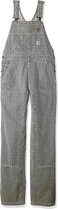 Carhartt Womens Brewster Double Front Railroad Striped Bib Overalls ...