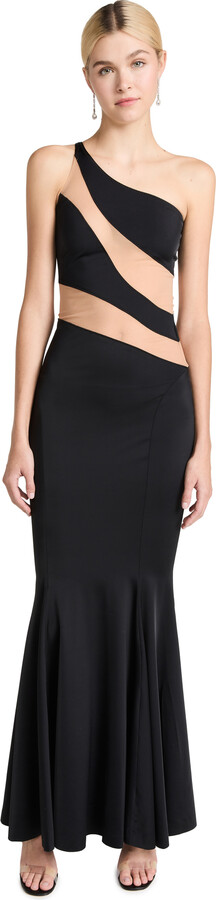 Norma Kamali Snake Mesh Fishtail Gown - ShopStyle Evening Dresses