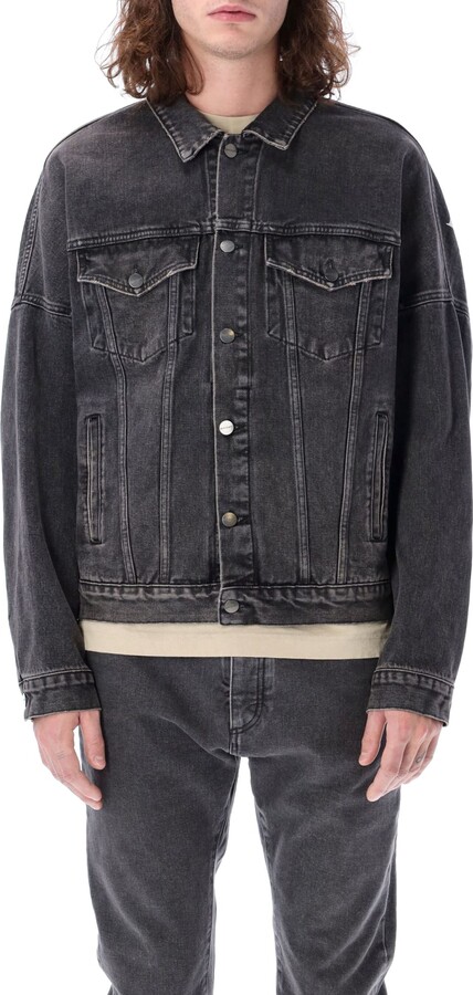 Palm Angels Back Logo Denim Jacket - ShopStyle