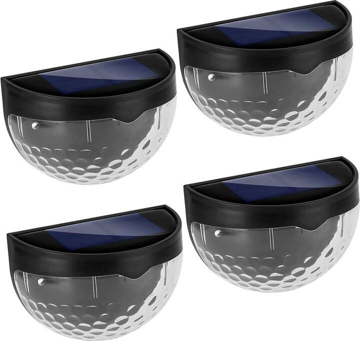 Fresh Fab Finds 4Pcs Solar Fence Lights Outdoor Dusk To Dawn Sensor ...
