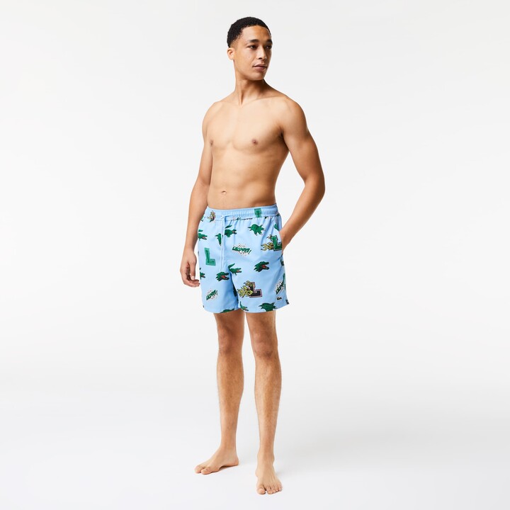 Lacoste Men's Mesh Lined Swim Trunks - ShopStyle