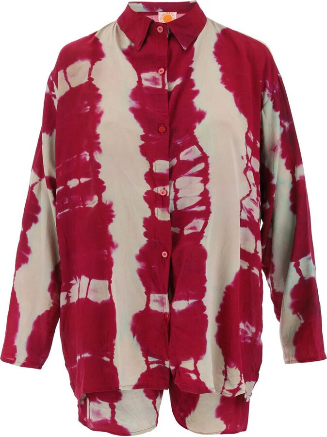 SUNCHASERS Sun chasers 'shibori' silk shirt and pants set - ShopStyle ...