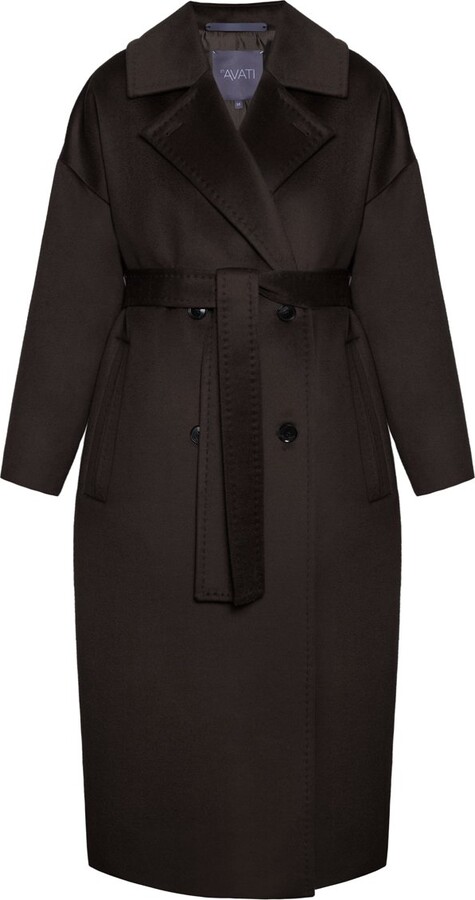 InAvati - Iconic Belted Italian Wool Coat In Brown - ShopStyle