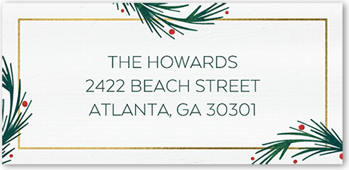 Shutterfly Address Labels: Art Deco Evergreen, Set of 24, White, Matte ...