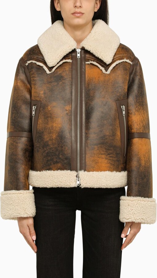 Stand Studio Shaded Sheepskin Effect Jacket - ShopStyle