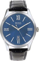 Boss Hugo Boss 43MM Stainless Steel & Croc Embossed Leather Strap Watch ...