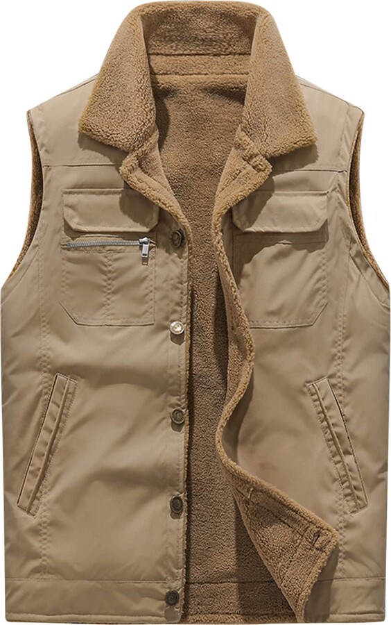 Hanxiulin Fleece Jacket Plush Coat Cuddly Jacket Fleece Jacket Mens