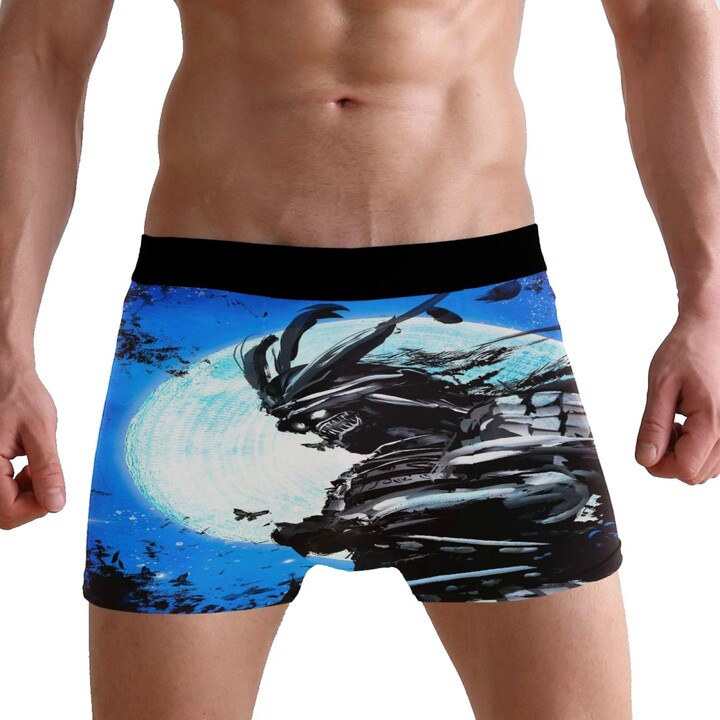 PUXUQU Mens Boxers Shorts Japanese Samurai Boxer Briefs Underwear for ...