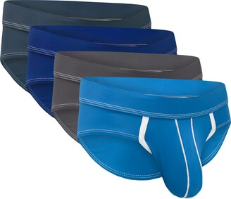 RM Real Men Bulge Enhancing Pouch Underwear for Men – 4 Ice Silk Mens ...