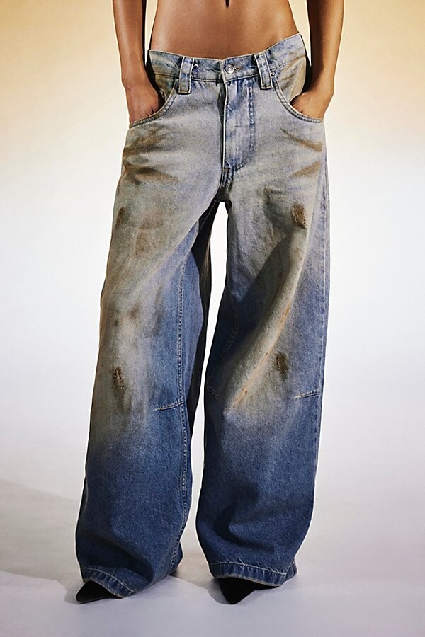 Jaded London Colossus Mud Wash Jean in Vintage Denim Light - ShopStyle