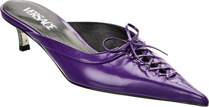 Versace Pin-Point Leather Mule - ShopStyle
