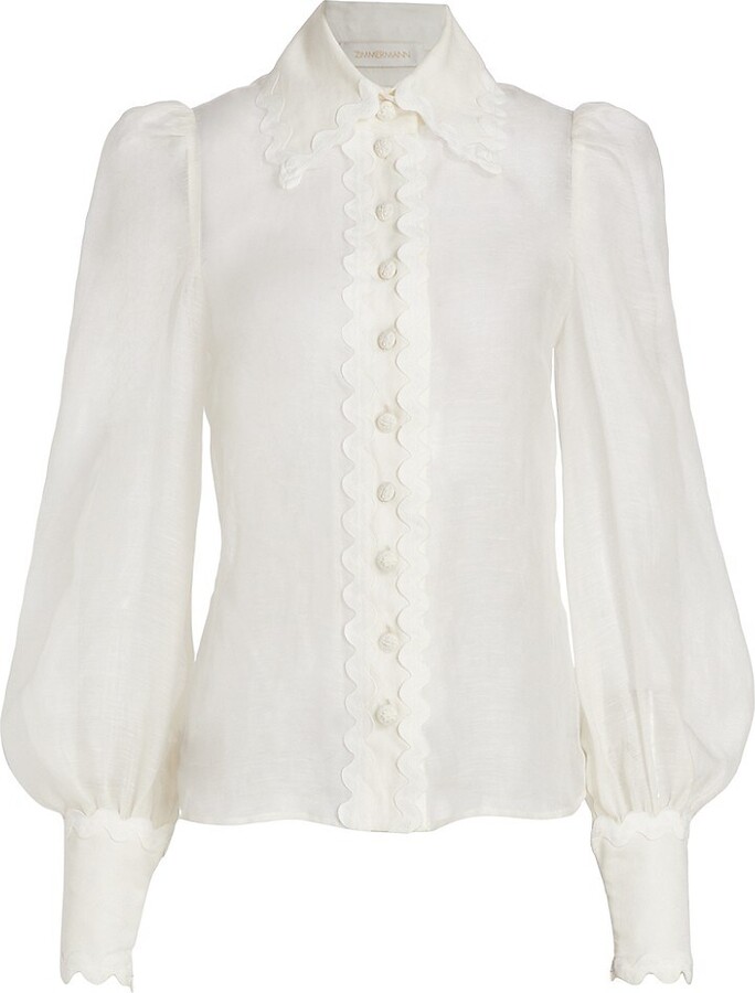 Zimmermann High Tide Ric-Rac Shirt - ShopStyle Tops