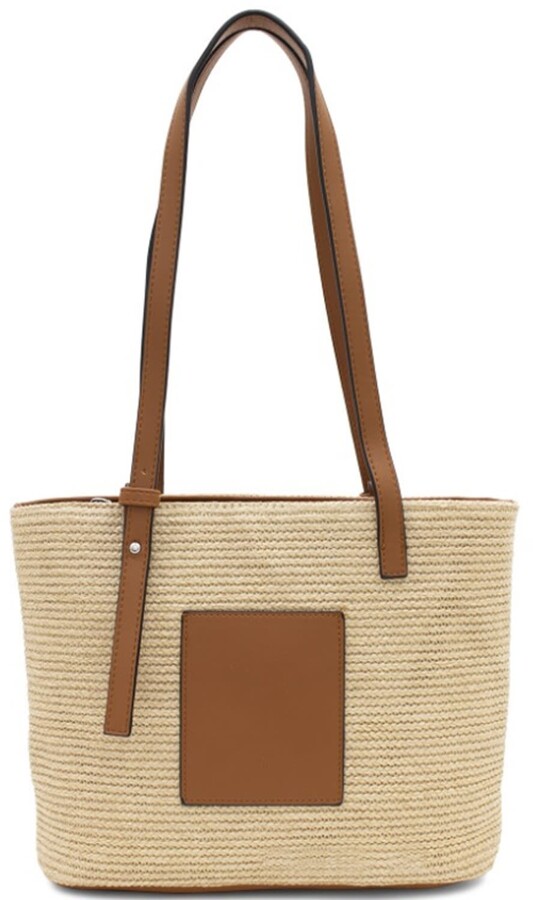 Sostter - Small Natural Rattan Trim Shoulder Bag - ShopStyle