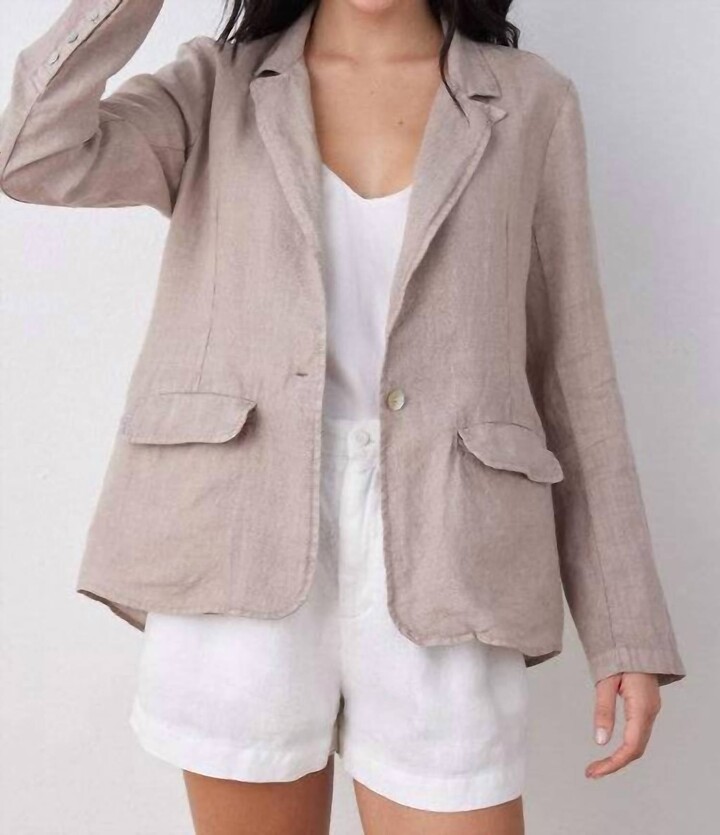 Bella Dahl Easy Longline Blazer In Coastal Fog - ShopStyle