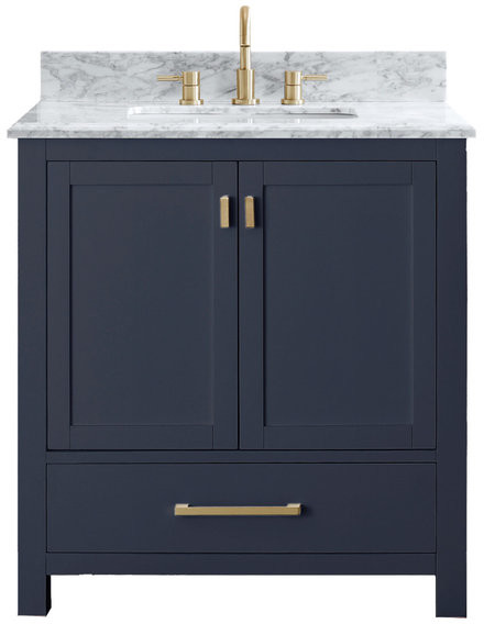 Avanity Corporation Avanity Modero Bath Vanity, Navy Blue, 31", Single ...