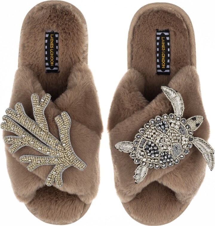 LAINES LONDON - Classic Laines Slippers With Double Artisan Silver ...