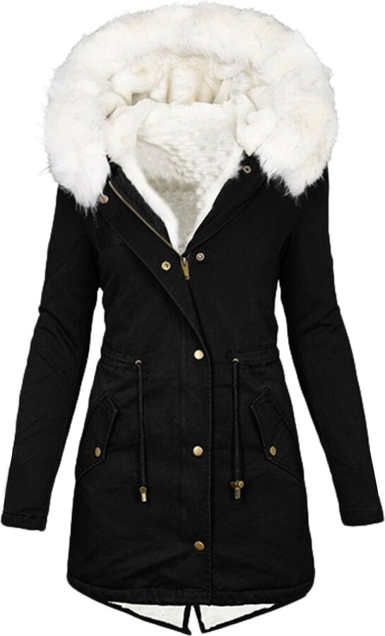FunAloe Vintage Clothes Puffer Padded Overcoats Parka Jacket Womens Gothic Clothes for Women ...