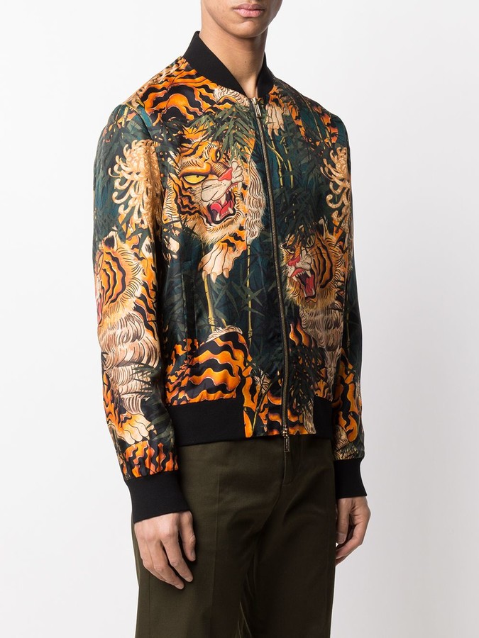 DSQUARED2 Tiger-Print Bomber Jacket - ShopStyle Outerwear