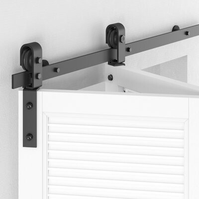 LDB_BUILDING Standard Bifold Single Barn Door Hardware Kit (Door Not ...