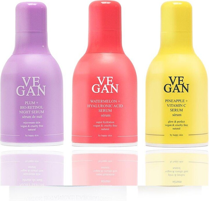 VEGAN by happy skin Plum + Bio-Retinol Night Serum 30ml + Pineapple ...