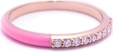 Zed - Bubblegum Pink Enamel And Diamond Pinky Ring - ShopStyle