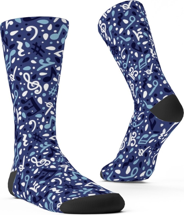 Shutterfly Socks: Music Notes and the Blues, Blue - ShopStyle