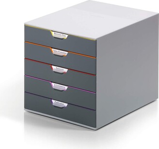 Durable VARICOLOR Desktop Organiser 5 Drawer Colour Coded Modular ...