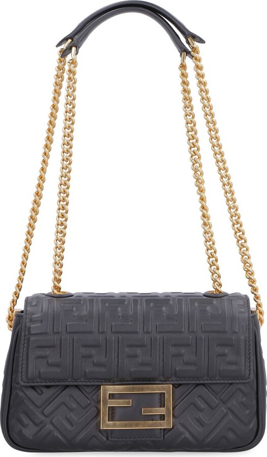 Fendi Baguette Chain Leather Crossbody Bag - ShopStyle