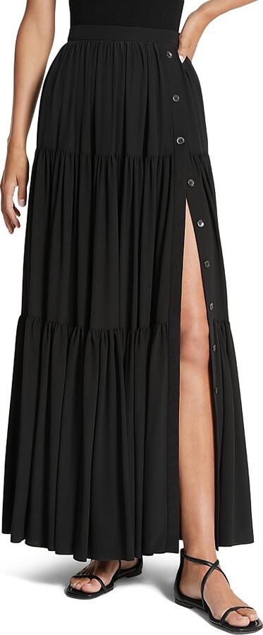 Michael Kors Collection Silk Tiered Maxi Skirt - ShopStyle