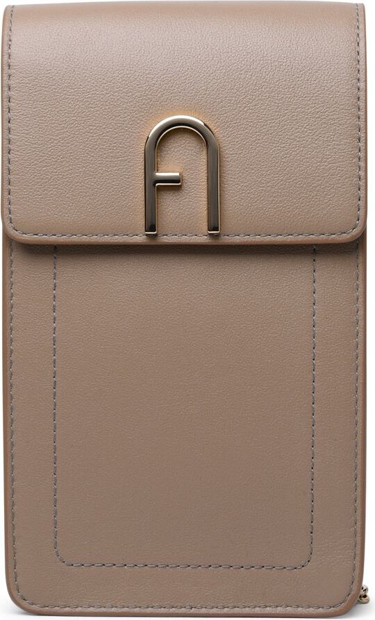 Furla 'flow Vertic' Beige Leather Crossbody Bag - ShopStyle