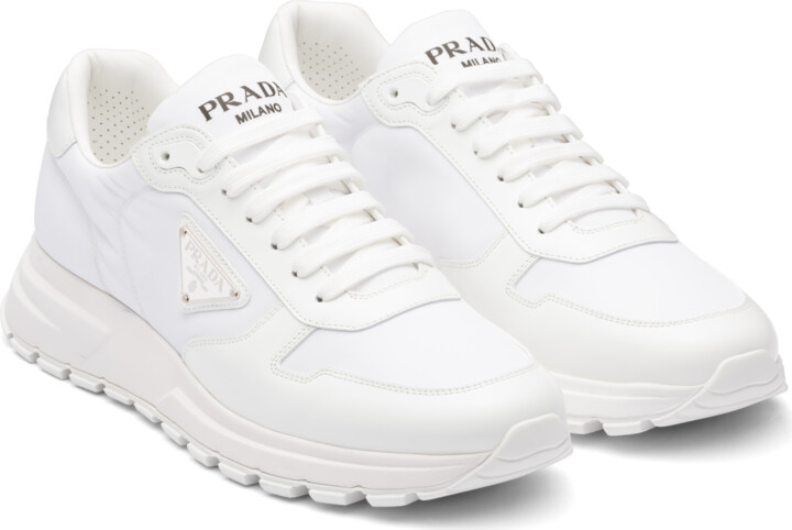 Prada Prax 01 Re-nylon And Brushed Leather Sneakers - ShopStyle