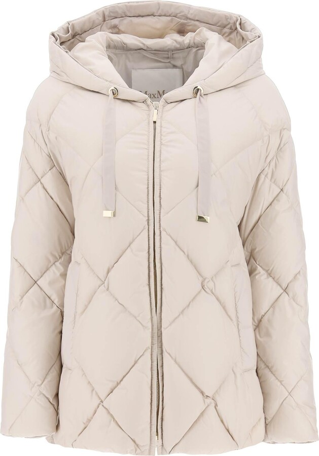 Max Mara The Cube 'Tremme' flared hooded puffer jacket - ShopStyle