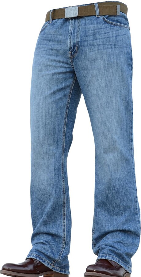 FB JEANS BNWT New Mens Designer Bootcut Flared Wide Leg Heavy Denim ...