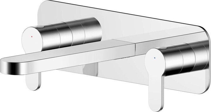Balterley Round Wall Mount 3 Tap Hole Basin Mixer Tap & Back Plate ...