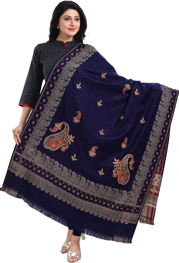 Unifiedclothes Indian Warm Winter Long Large Shawls Wraps Head Scarf ...