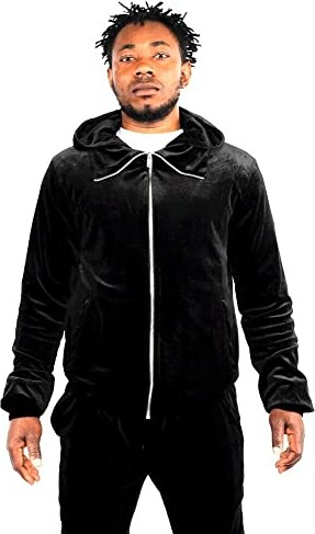Generic Mens velour tracksuit Dirty Money black urban hip hop tracksuit ...