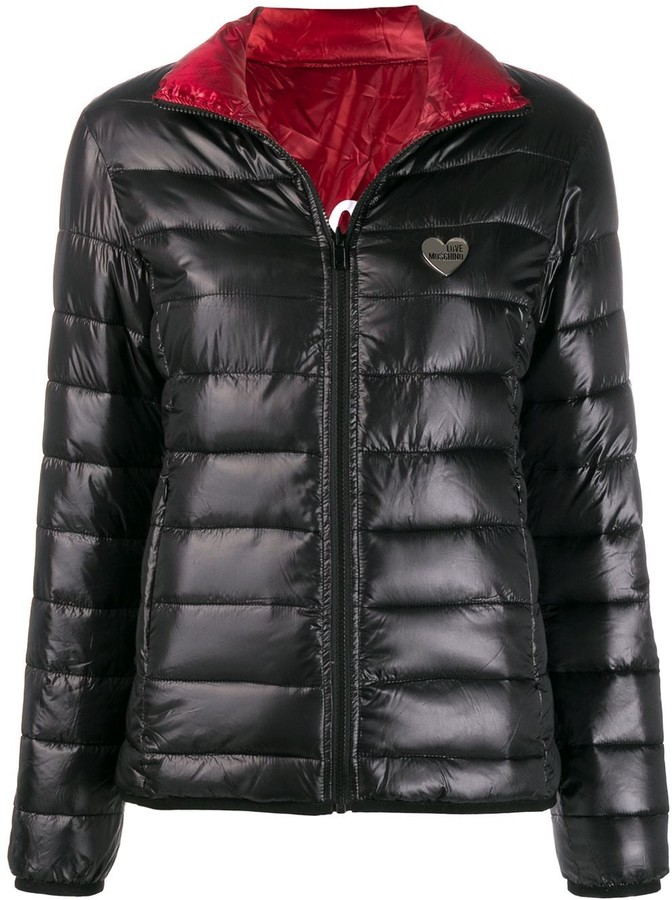 Love Moschino Giubbino reversible padded jacket - ShopStyle Down ...