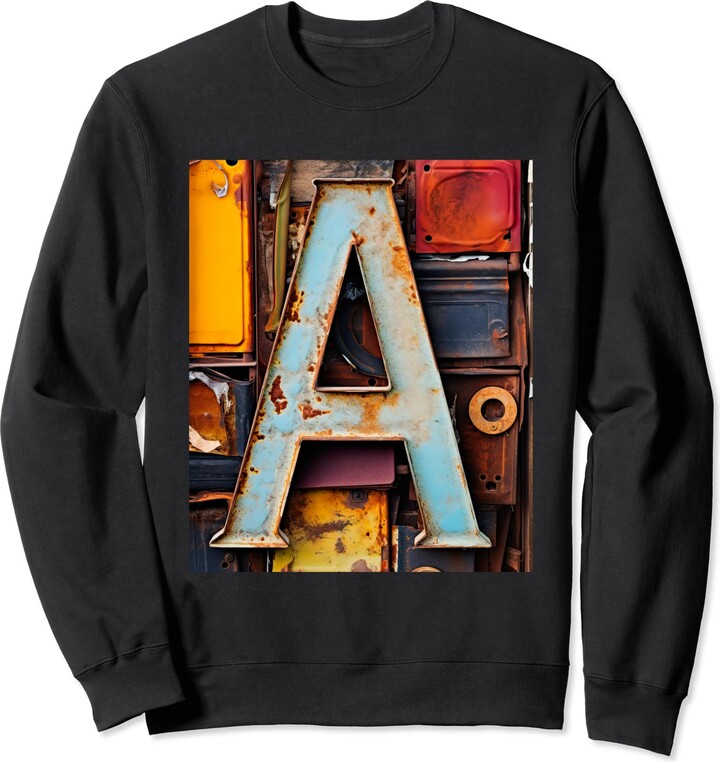 Rusty Alphabet A-Z Letter Tee Shop Rusty Letter A Antique Monogram ...