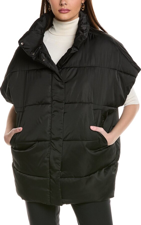 Kenneth Cole Quilted Oversized Tapered Jacket Vest - ShopStyle