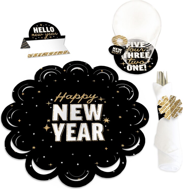 Big Dot Of Happiness Hello New Year 2024 Nye Party Paper Charger ...