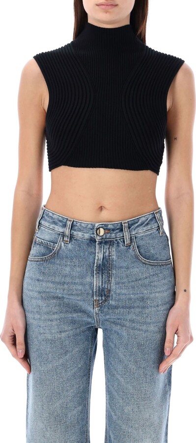 Chloé High Neck Cropped Top - ShopStyle