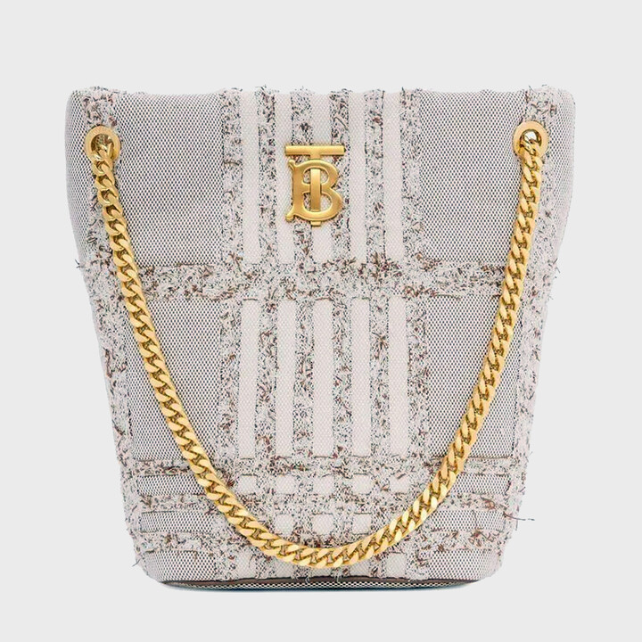 Burberry Beige Canvas Small Lola Bucket Bag - ShopStyle